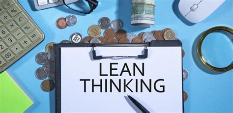 Premium Photo Lean Thinking On Notepad Business Concept