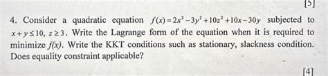 Solved Consider A Quadratic Equation Chegg
