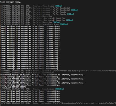 Facebook React Native `npm Start` With Watchman Error Stack Overflow