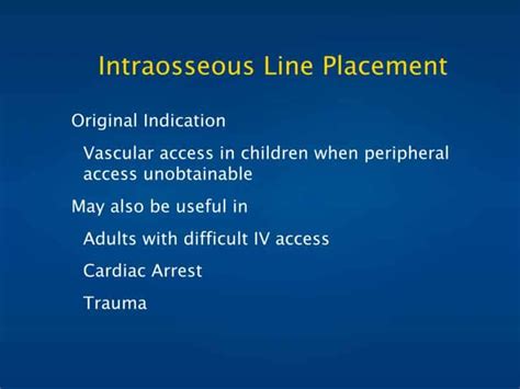 Intraosseous Line Course Hospital Procedures Consultants