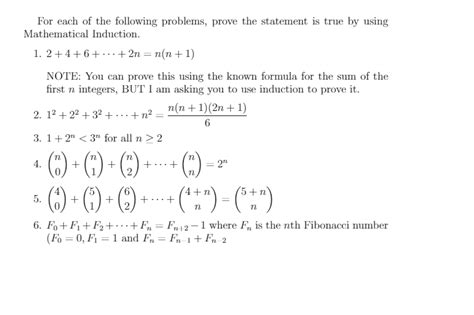 Solved For Each Of The Following Problems Prove The Chegg Com