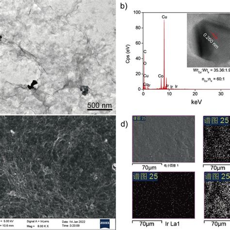 A Tem B Eds Elemental Analyses And Its Corresponding Hr Tem Image