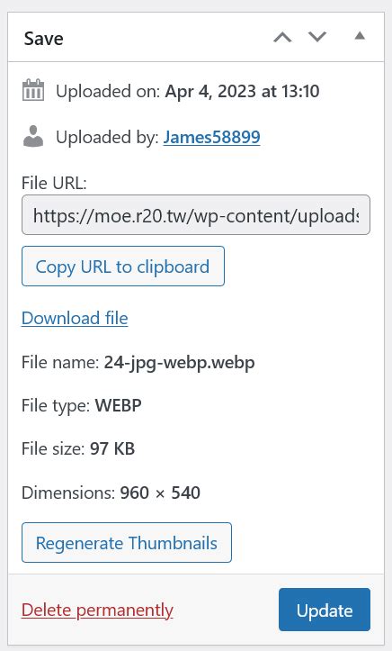Regenerate Thumbnail Duplication Webp File · Issue 575 · Wordpress