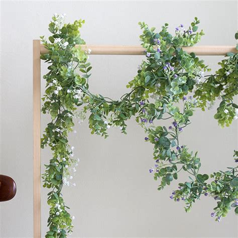 미니꽃 유칼립투스 롱 가랜드 조화 2colors 감도 깊은 취향 셀렉트샵 29cm