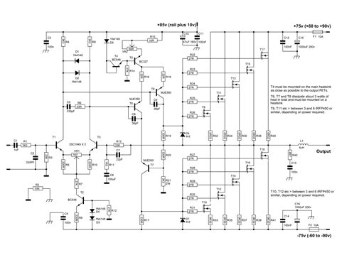 W MOSFET Power Amplifier Amplifier Circuit Design