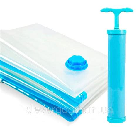 Вакуумные Мешки для Хранения Одежды с Насосом 40 60 См 10 Шт уп Герметичные Пакеты для