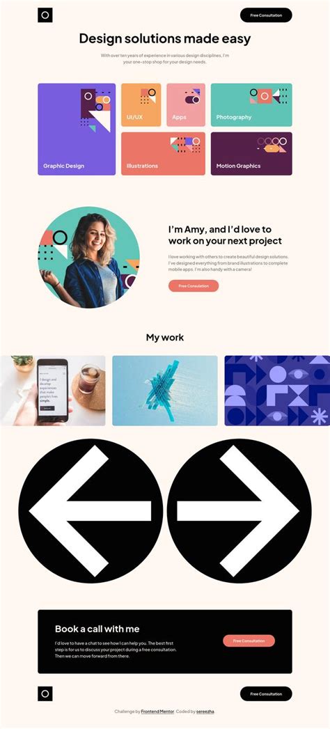 Frontend Mentor Single Page Design Portfolio Coding Challenge Solution