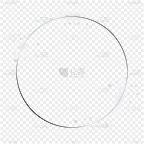 银色发光的圆形框架与闪光
