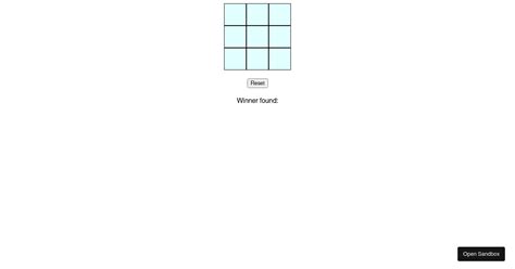 React Tic Tac Toe Codesandbox