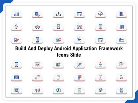 build and deploy android application framework icons slide ppt