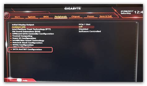 настройка ami uefi bios gigabyte