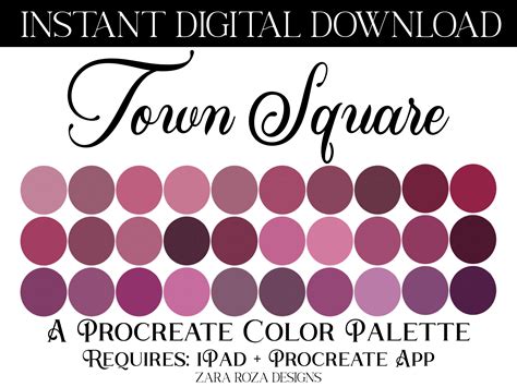 Town Square Procreate Color Palette Graphic By ZaraRozaDesigns Creative Fabrica