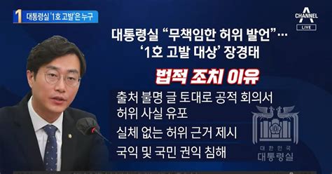 장경태 허위사실 유포 혐의…대통령실 ‘1호 고발