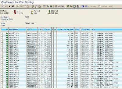 SAP E Mory SAP FBL5N Customer Line Item Display