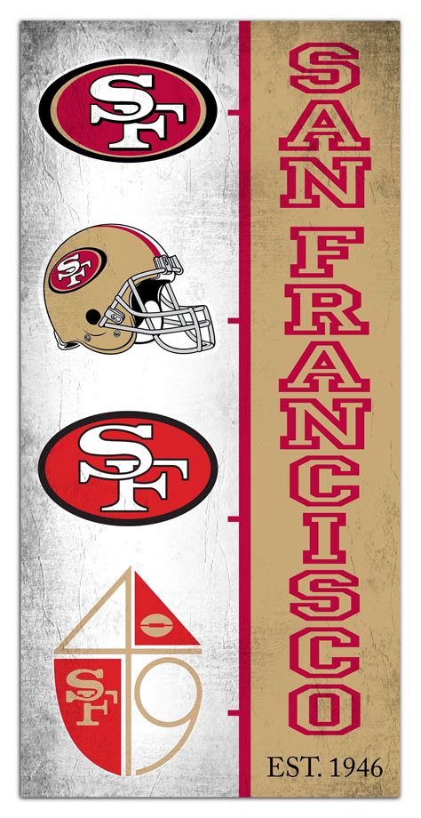 San Fransisco 49ers Team Logo Progression 6x12 49ers Pictures Team