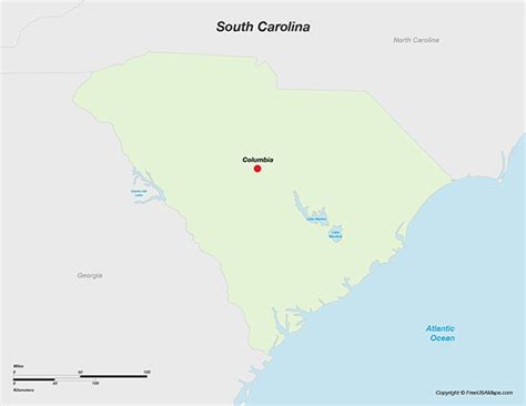 Free Printable State Maps Of South Carolina Free Usa Maps