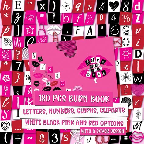 Mean Girls Burn Book Alphabet Bundle Burn Book Letters Png Bundle Burn