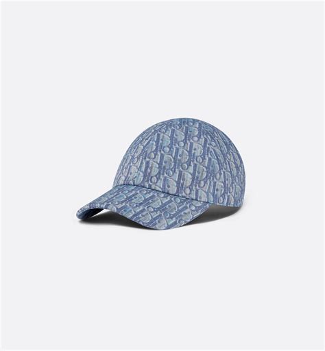 Dior Oblique Cap Light Blue Cotton Twill Dior
