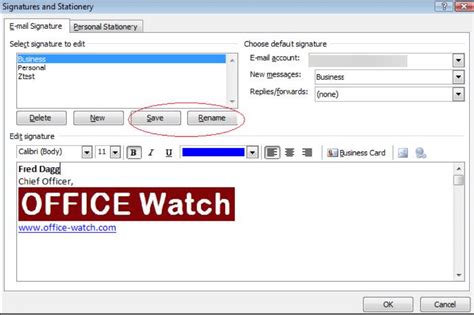 Outlook Signatures For Outlook And Earlier Office Watch