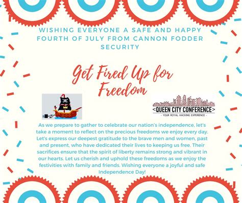cannon fodder security on linkedin have a safe and happy 4th enjoy
