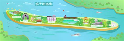 长沙橘子洲地图设计
