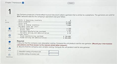 Solved Chapter 7 ﻿homeworki1ida Company Produces A