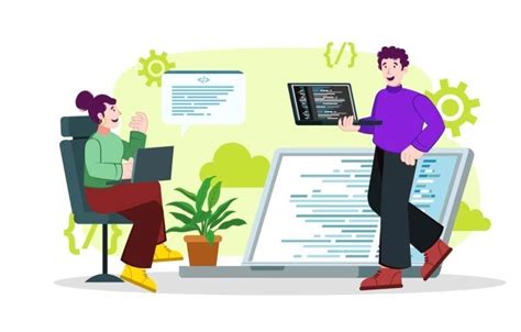 Men And Woman Discussing Code For Software Development And Programming Images