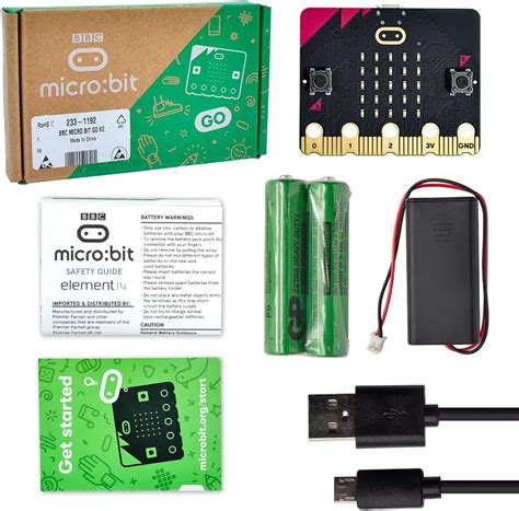 Amazon Com BBC MICRO BIT Micro Bit V2 Go Club 10 Pack Batteries And USB Cables Included