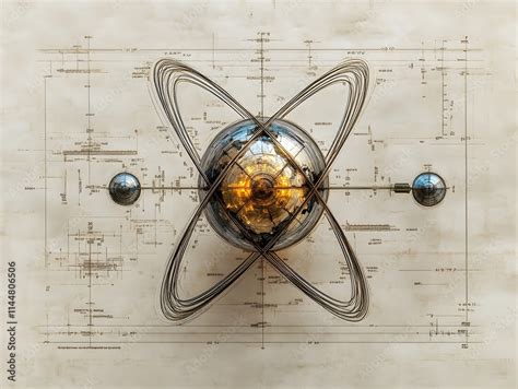 Detailed Cross Section Of A Technetium Atom Showcasing Its Internal Structure Radiological