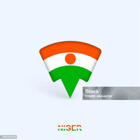 Niger Flag Map Pointer Design With Shadow Stock Illustration Download