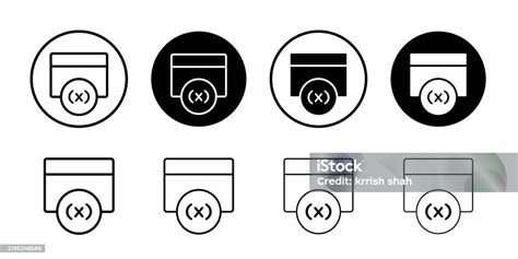 Variable Symbol Icon Logo Sign Set Vector Outline Stock Illustration Download Image Now