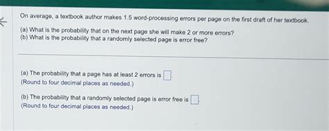 solved on average a textbook author makes 1 5