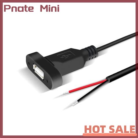 Pnate Hot Sale USB Type A Power Port Female Jacks Connector DIY Charging Socket USB A Type With