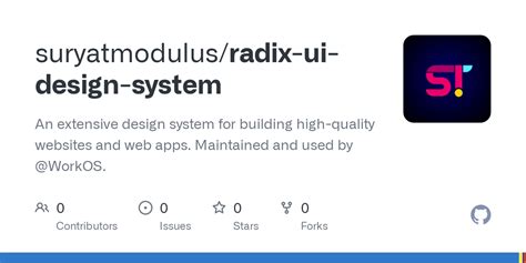 Github Suryatmodulus Radix Ui Design System An Extensive Design