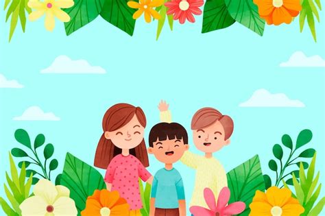 국제 우정의 날 축하 배경 무료 벡터