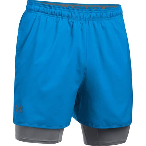Lyst Under Armour Qualifier 2 In 1 Shorts In Blue For Men