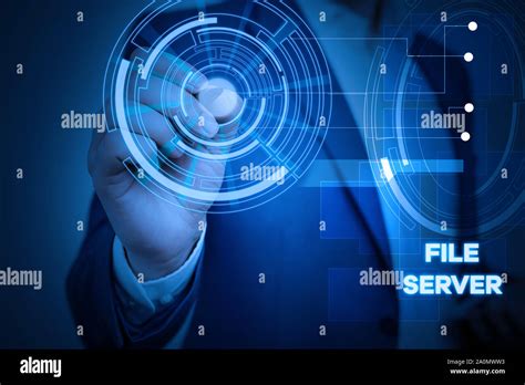 Conceptual Hand Writing Showing File Server Concept Meaning Device Which Controls Access To