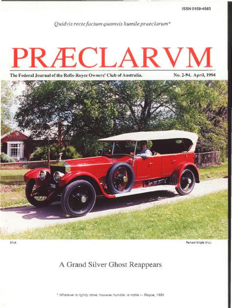 Fillable Online A Grand Silver Ghost Reappears Fax Email Print PdfFiller