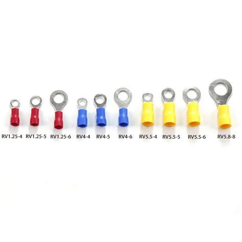 링 터미널 전선 케이블 크림프 커넥터 735490 개 구리 Rv 절연 타입 O 냉간 압착 키트 전기 장비 및 소모품