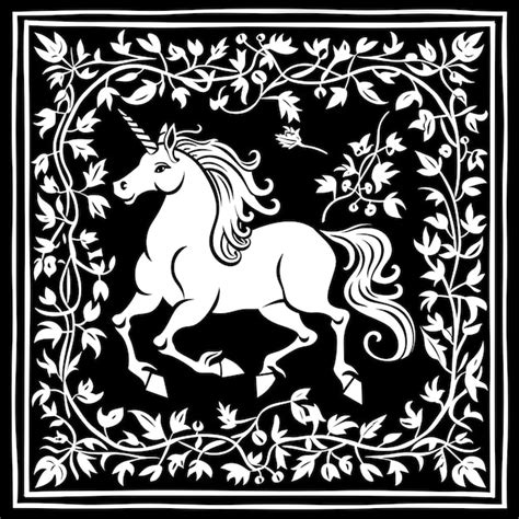 Premium Photo Frame Of Medieval Tapestry Cnc Art With Vine Border And