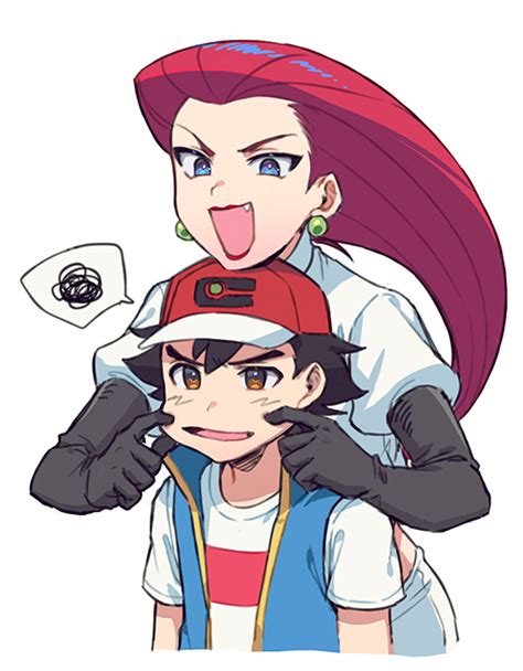 Safebooru 1boy 1girl Apple Brk Ash Ketchum Baseball Cap Black Gloves