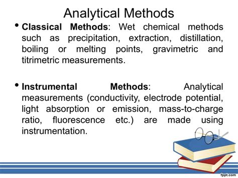 Analytical Methods Classical And Instrumental Techniques Overview