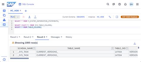 Query Databases Using The SQL Console In SAP HANA Cloud Central SAP Tutorials