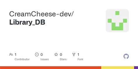 Github Creamcheese Devlibrarydb