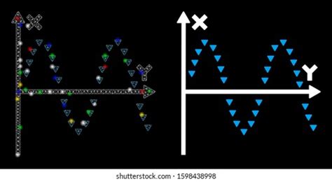 Glossy Mesh Dotted Sine Plot Icon Stock Vector Royalty Free Shutterstock