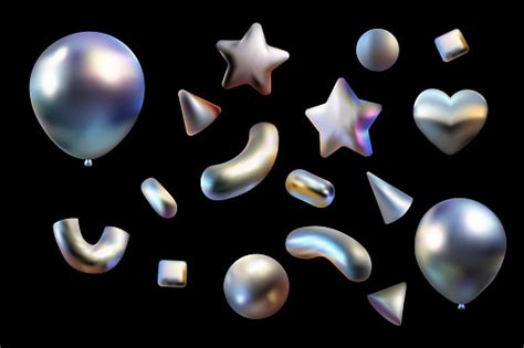 색종이 3d 크롬 그림 벡터 그림 Y2k 스타일 별 및 디자인 요소 축하 포스터 금속 크롬 색종이 조각에 대한 스톡 벡터 아트 및 기타 이미지 Istock