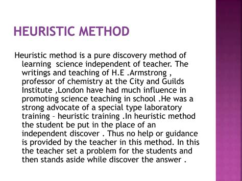 Heuristic Method Of Teaching Student Centered Pdf