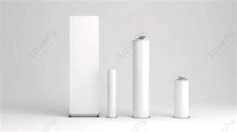 3d 렌더링된 그림 세련된 무역 박람회 부스에 격리된 흰색 롤업 엑스포 배너 스탠드 부스 배경 무역 배경 배너 배경 이미지 Hd 부스 무역 배너 배경 사진 무료