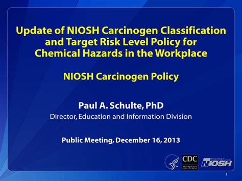 Pdf Update Of Niosh Carcinogen Classification And Target Risk Dokumen Tips