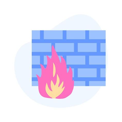 Premium Vector Internet Security Icon Of Firewall In Modern Flat Style